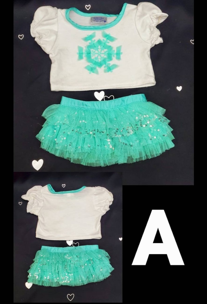 Build A Bear 2 Pc Suit Tuxedo Outfit Shirt Skirt Shorts Denim - Etsy