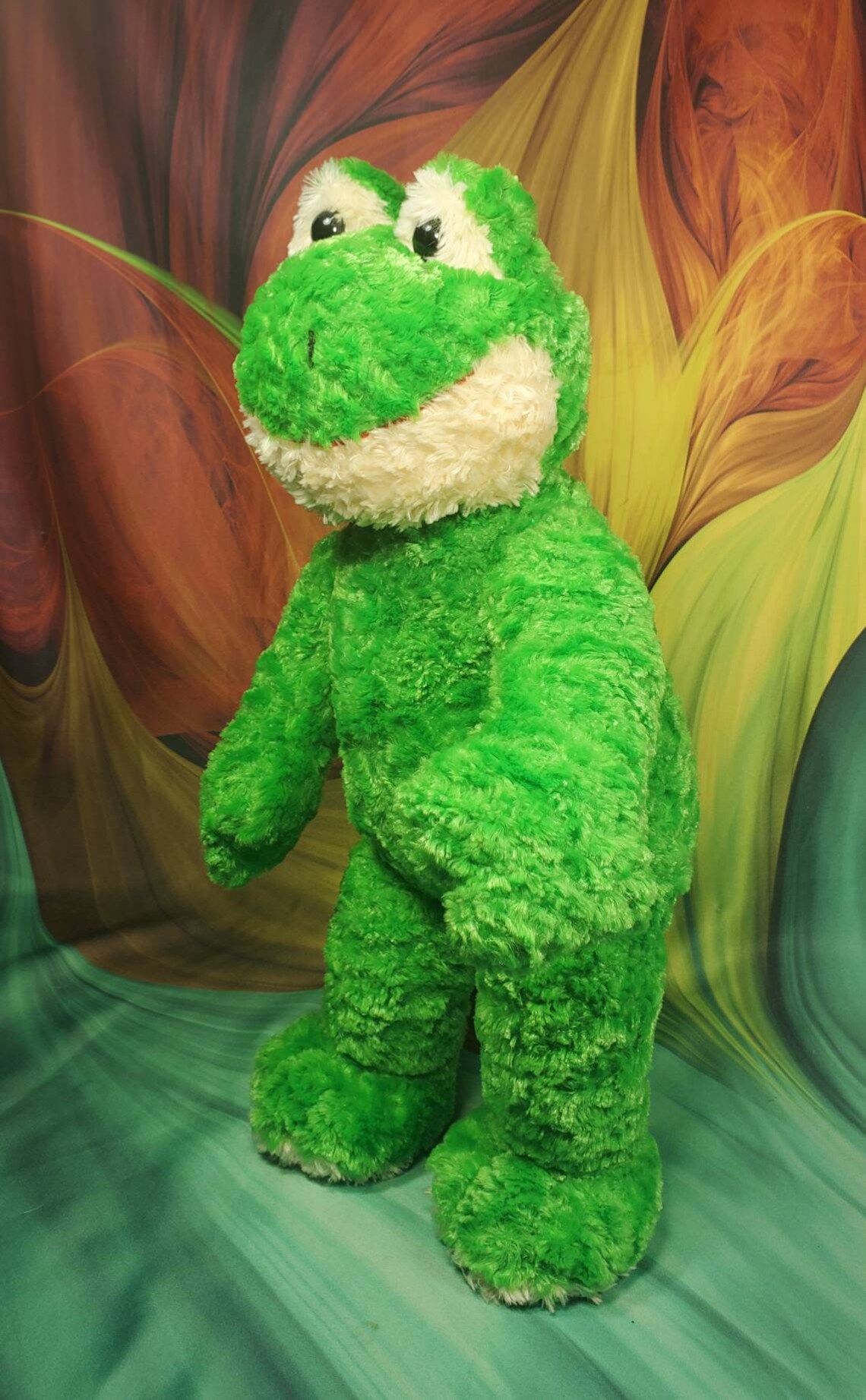 15 Build A Bear Green Smiling Frog Curly Stuffed BABW - Etsy