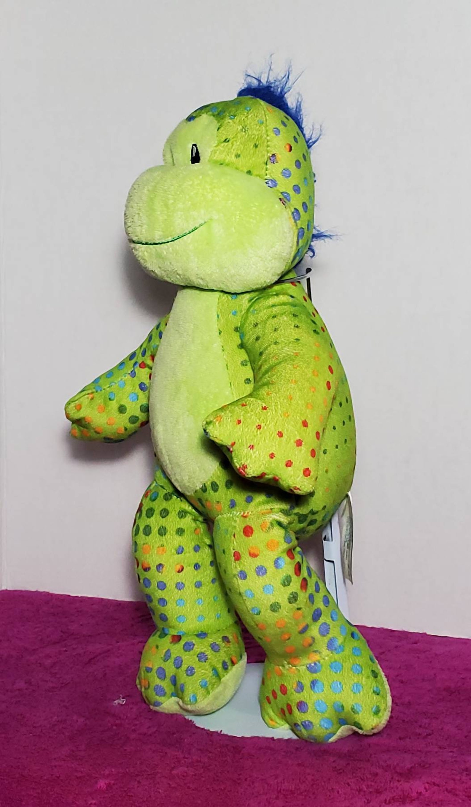 Build a Bear Rocker Frog Green Spotted Blue Mohawk Polka Dots - Etsy