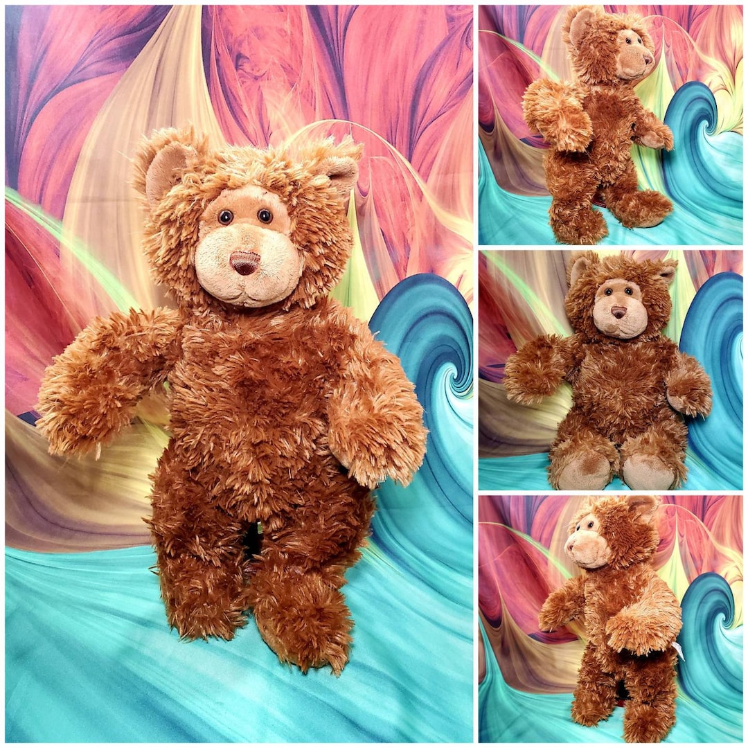 Build A Bear Vintage Scruffy Brown Long Haired Grizzly BABW Shaggy 17 ...