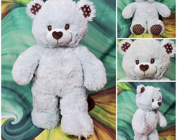 15 Build-a-bear Blue & Brown Hearts Plush 2013 BABW - Etsy
