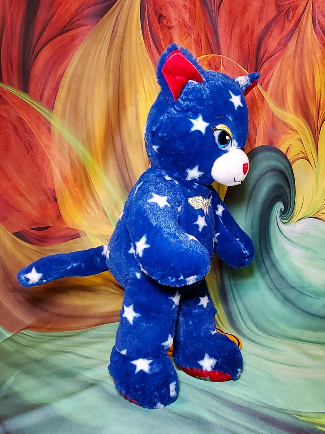 Build A Bear Wonder Woman Cat DC Comics Plush Blue White Red - Etsy.de