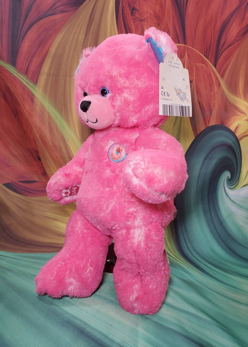 17" Build A Bear Pink Donut Sprinkles Plush Teddy Stuffed BAB Toy. B99 ...