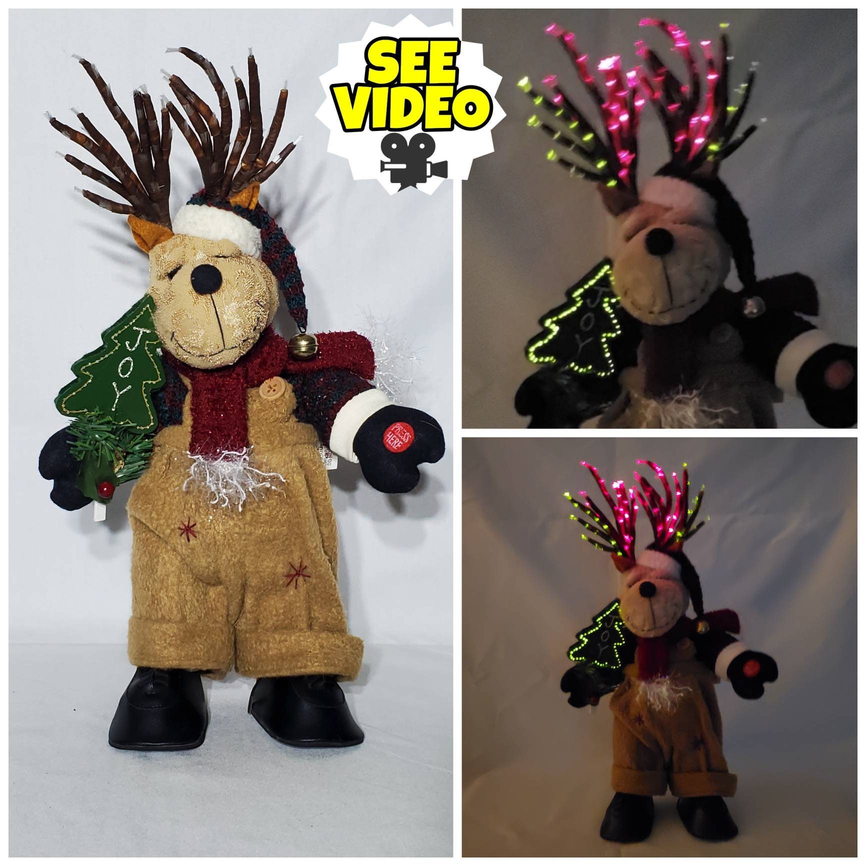 Scrapbook paper piecing Die Cut singing Reindeer Christmas ...