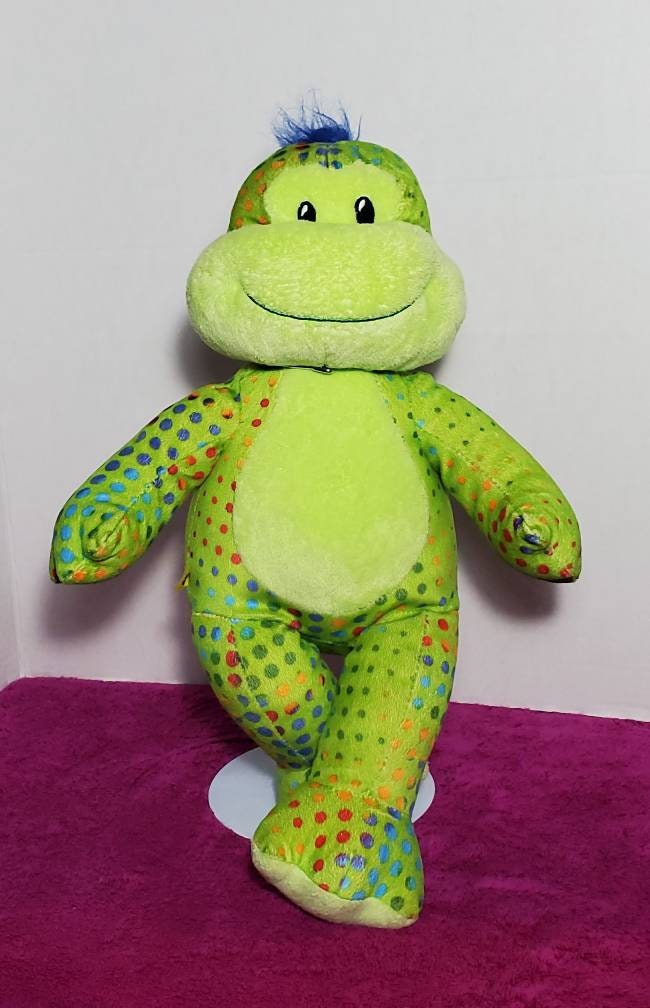 Build a Bear Rocker Frog Green Spotted Blue Mohawk Polka Dots - Etsy