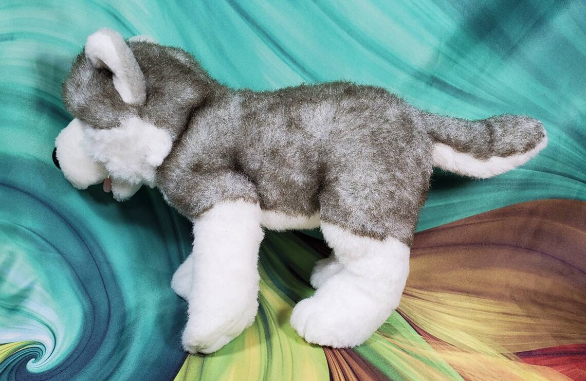 Build A Bear Puppy Dog Siberian Husky Stuffed Plush Gray White - Etsy
