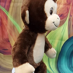 16" Build a Bear Smiley Monkey Chimp Ape Stuffed BABW Plush Brown Tan ...
