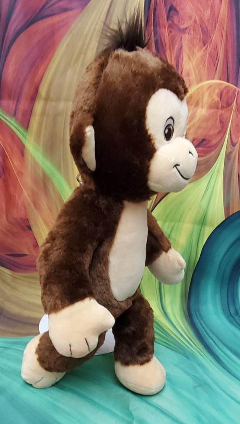 16" Build a Bear Smiley Monkey Chimp Ape Stuffed BABW Plush Brown Tan ...