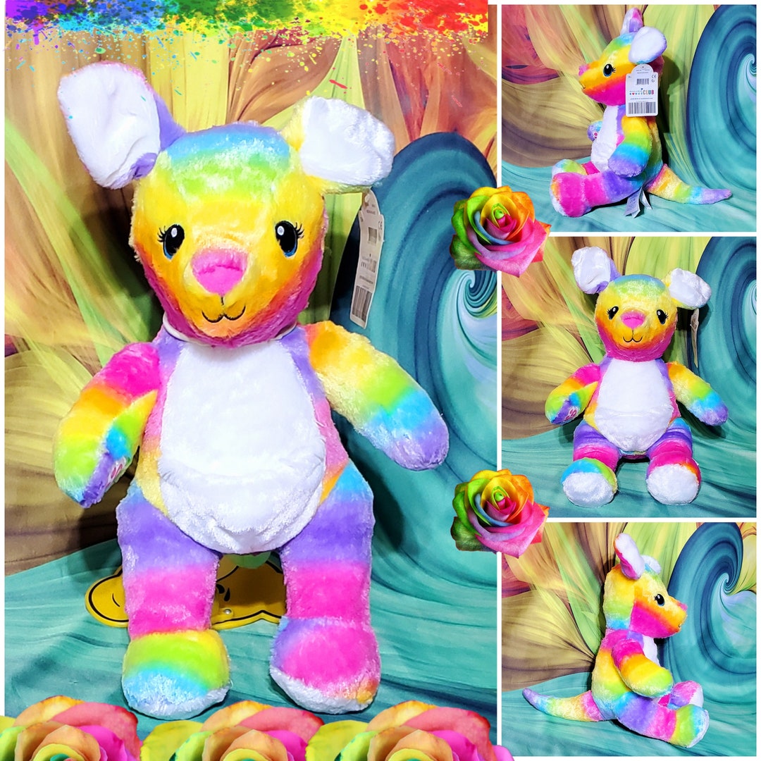 Build a Bear Workshop Rainbow Kangaroo 17 Stuffed Plush BABW - Etsy