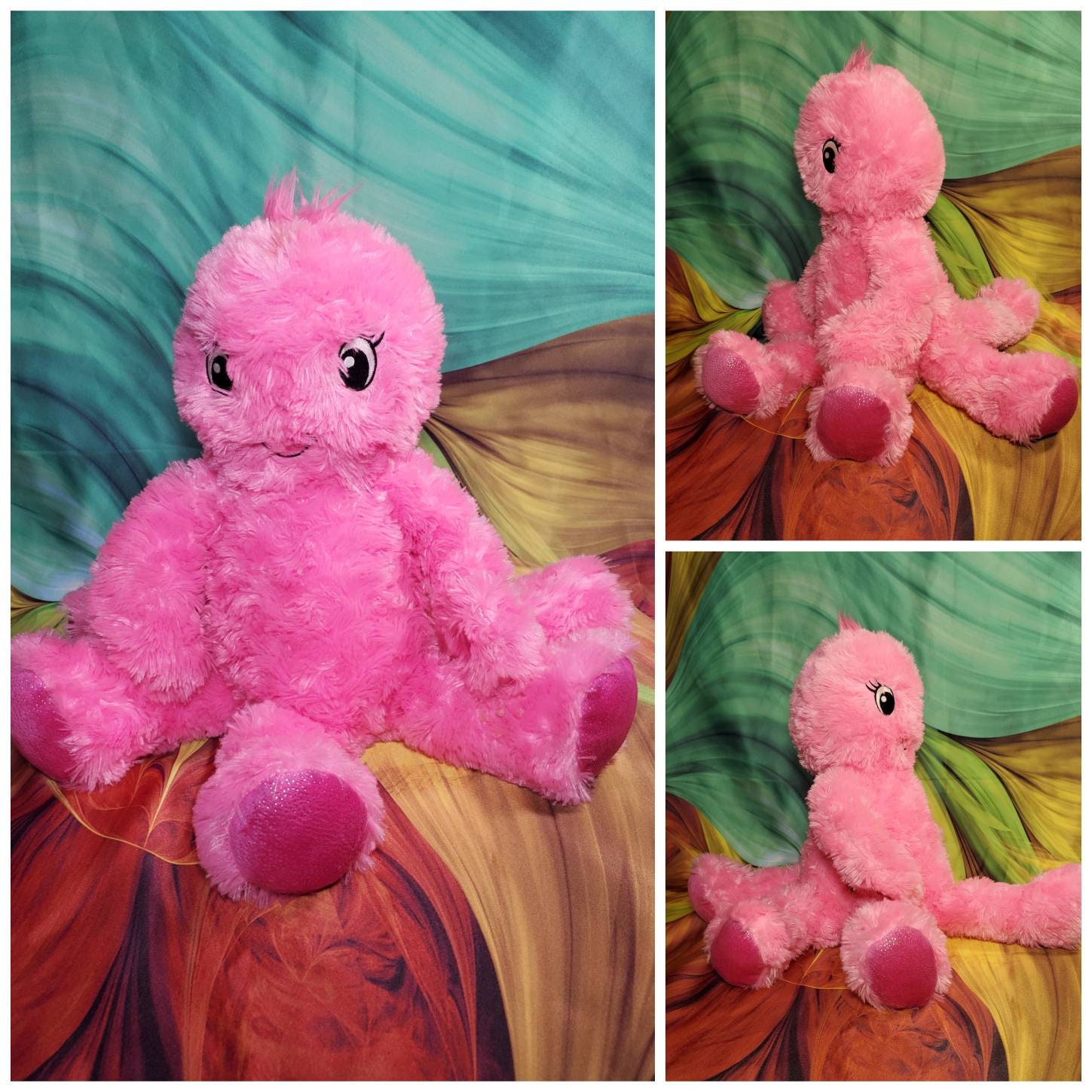 Build a Bear Octopus Plush Pink Sparkle 18 Octo Fun BABW - Etsy
