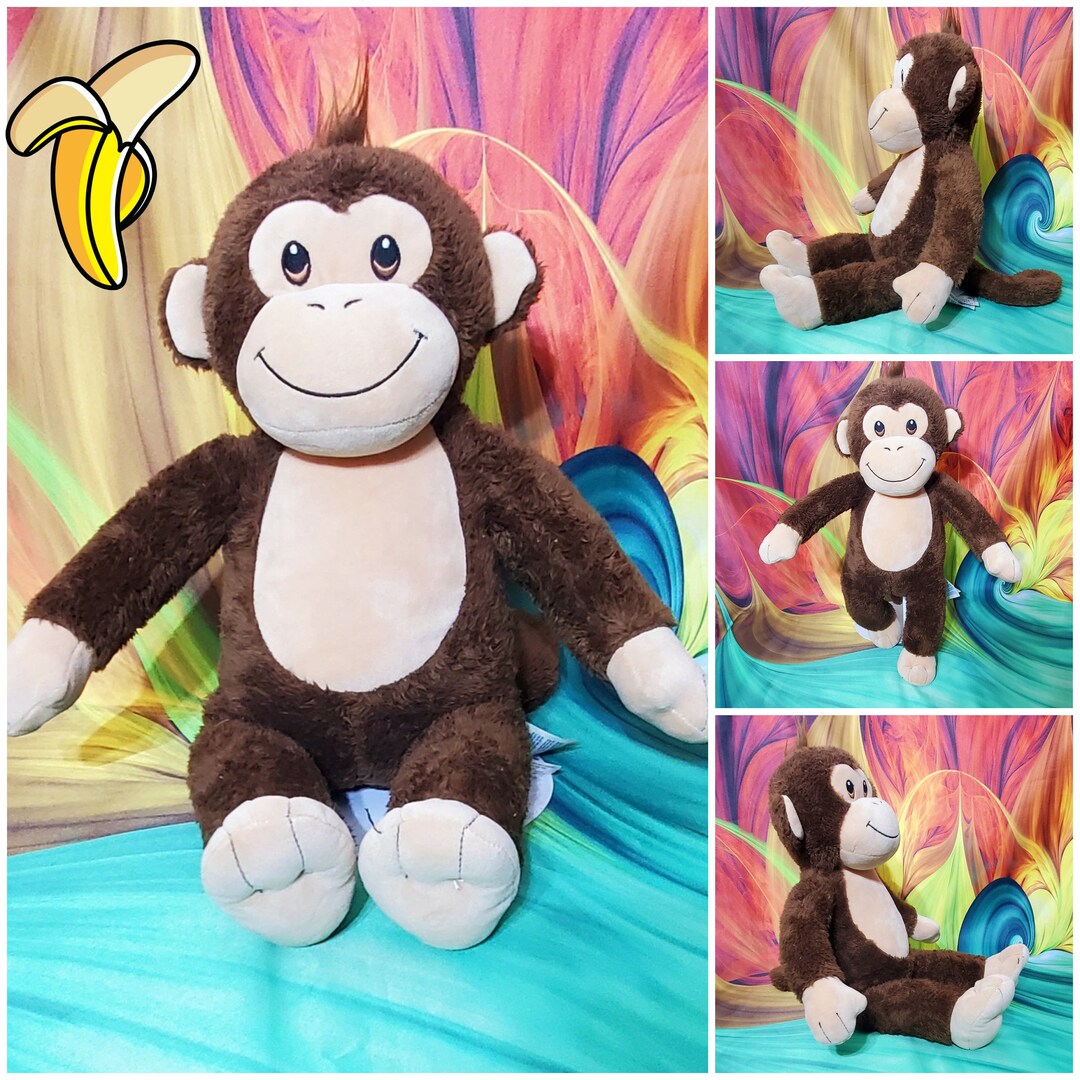 16" Build a Bear Smiling Monkey Chimp Ape Plush Stuffed BABW Toy - Etsy