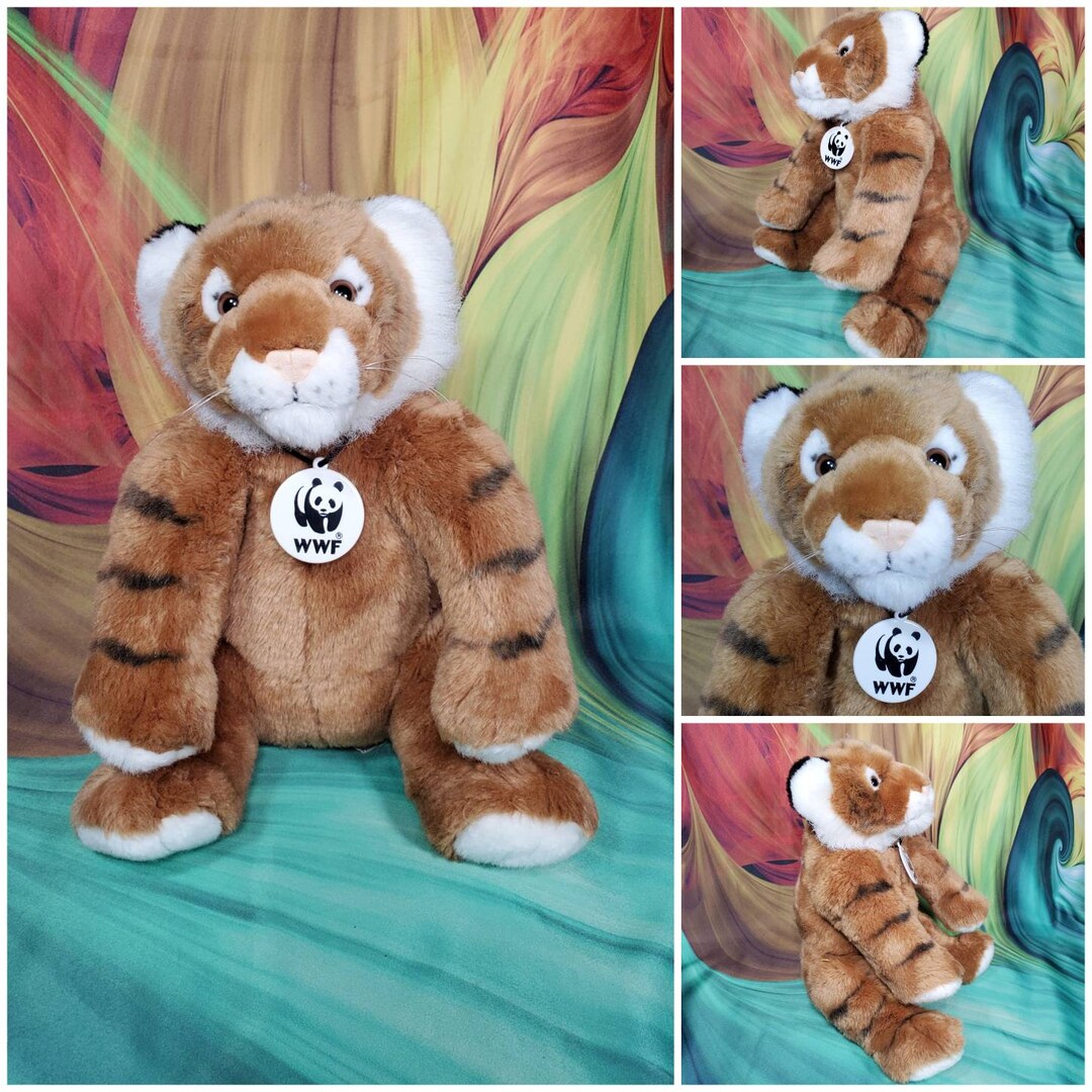 VINTAGE Build a Bear WWF Bengal Tiger Wildlife Fund Stuffed Plush 12 ...