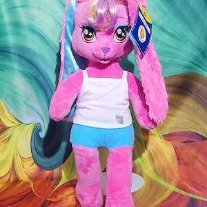 Build A Bear Honey Girls Risa Pink Bunny Rabbit Rock Star 2015 - Etsy