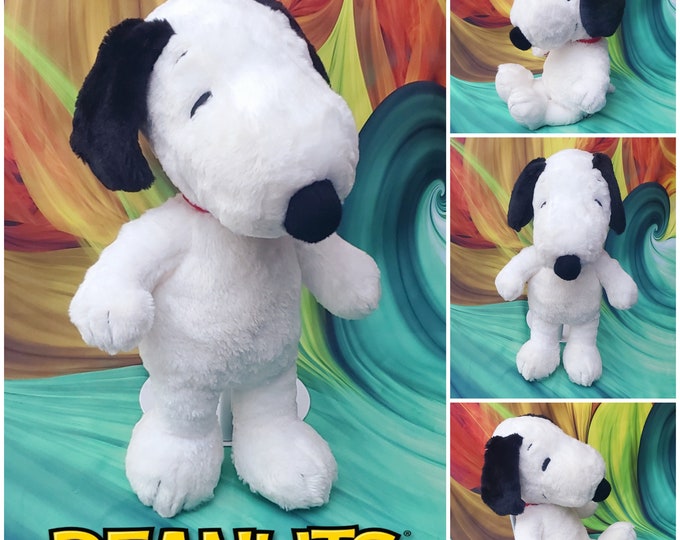 16" Build A Bear Snoopy White Puppy BAB Stuffed Plush Peanuts Charlie ...