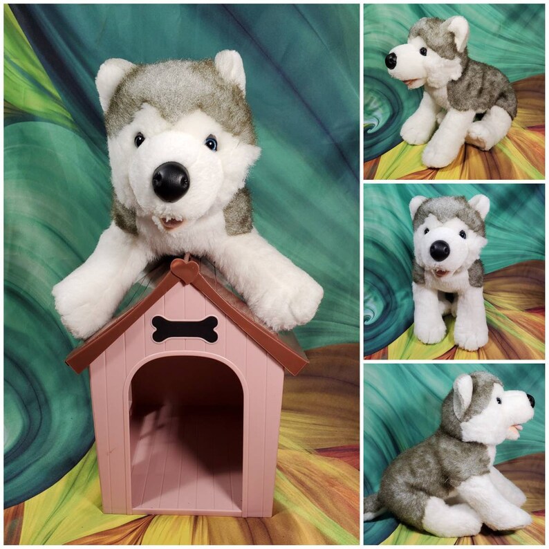 Build A Bear Puppy Dog Siberian Husky Stuffed Plush Gray White | Etsy