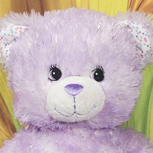 16" Build a Bear Icarly Sparkly Purple Plush BABW Stuffed Disney Teddy ...