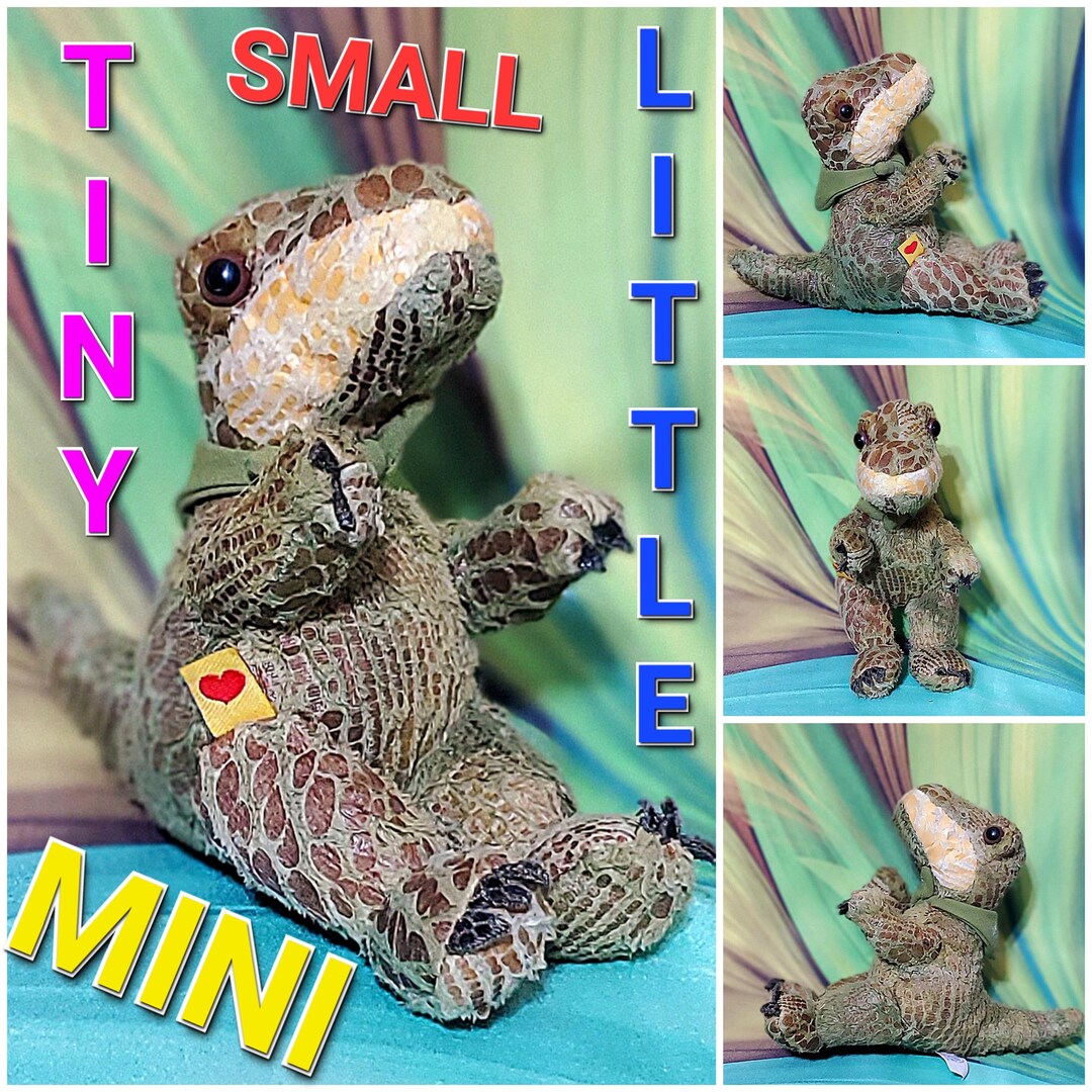 Build a Dino Bear Mini Baby Red Tan Stegosaurus Dino Dinosaur Lil Furry ...