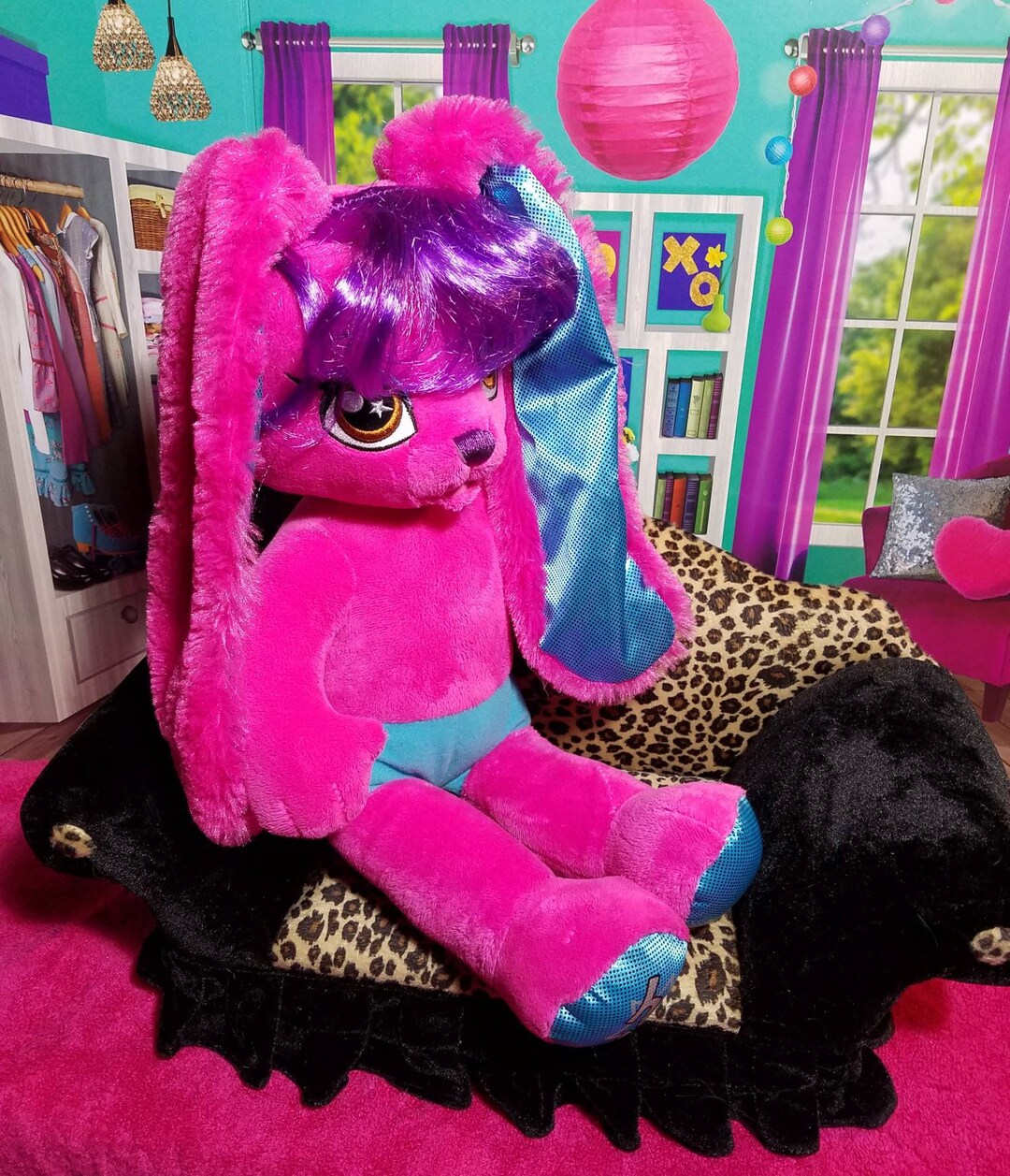Build A Bear Honey Girls Risa Pink Bunny Rabbit Rock Star 2017 - Etsy