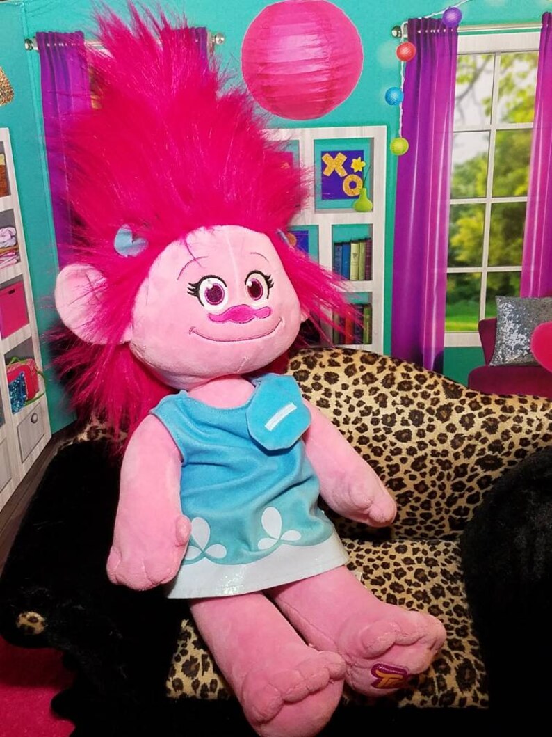 Build A Bear Trolls Poppy Plush BABW Pink Stuffed Girl Rag Doll - Etsy