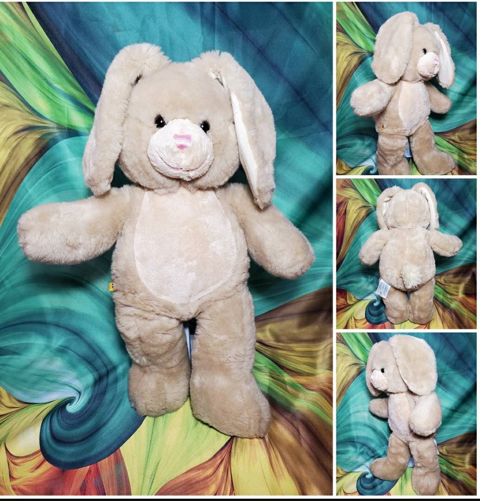 RARE Build A Bear Bunny Rabbit Tan Cream Brown BABW Plush Pink | Etsy