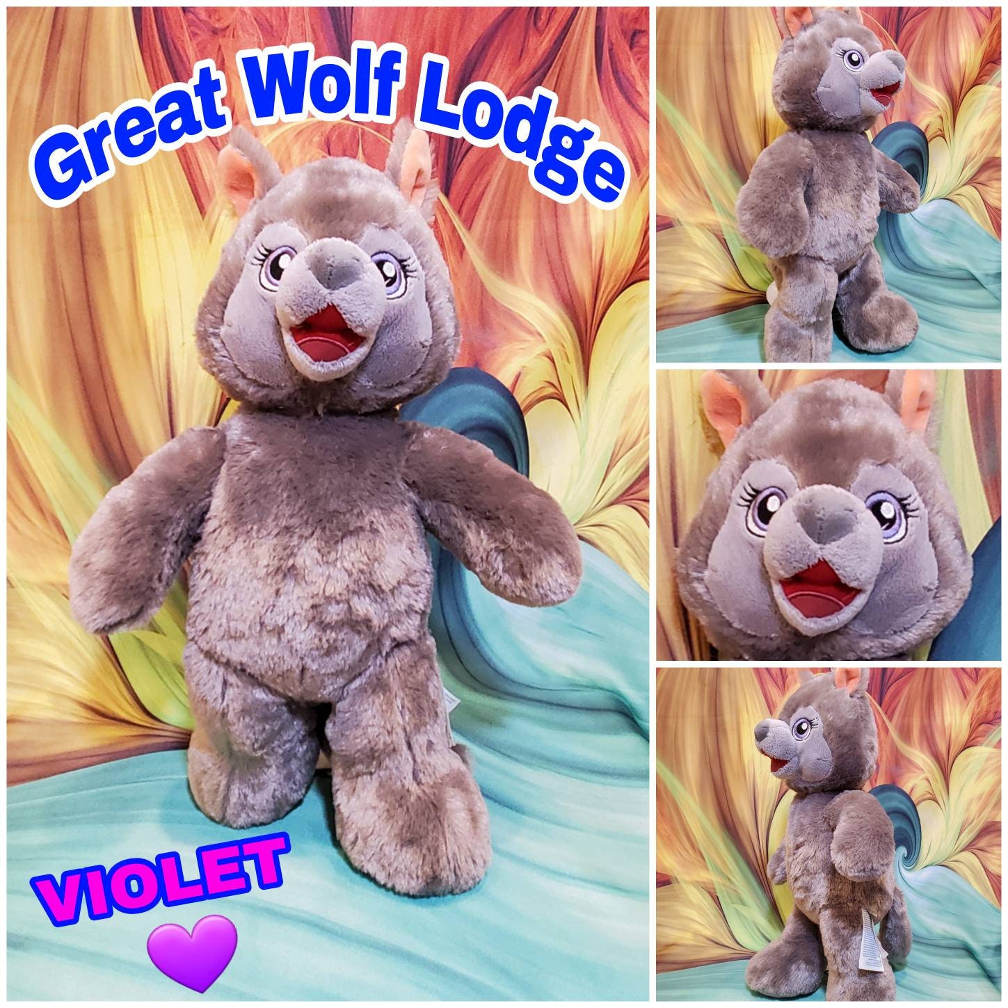 17 Build A Bear Violet the Wolf Great Lodge Plush | Etsy