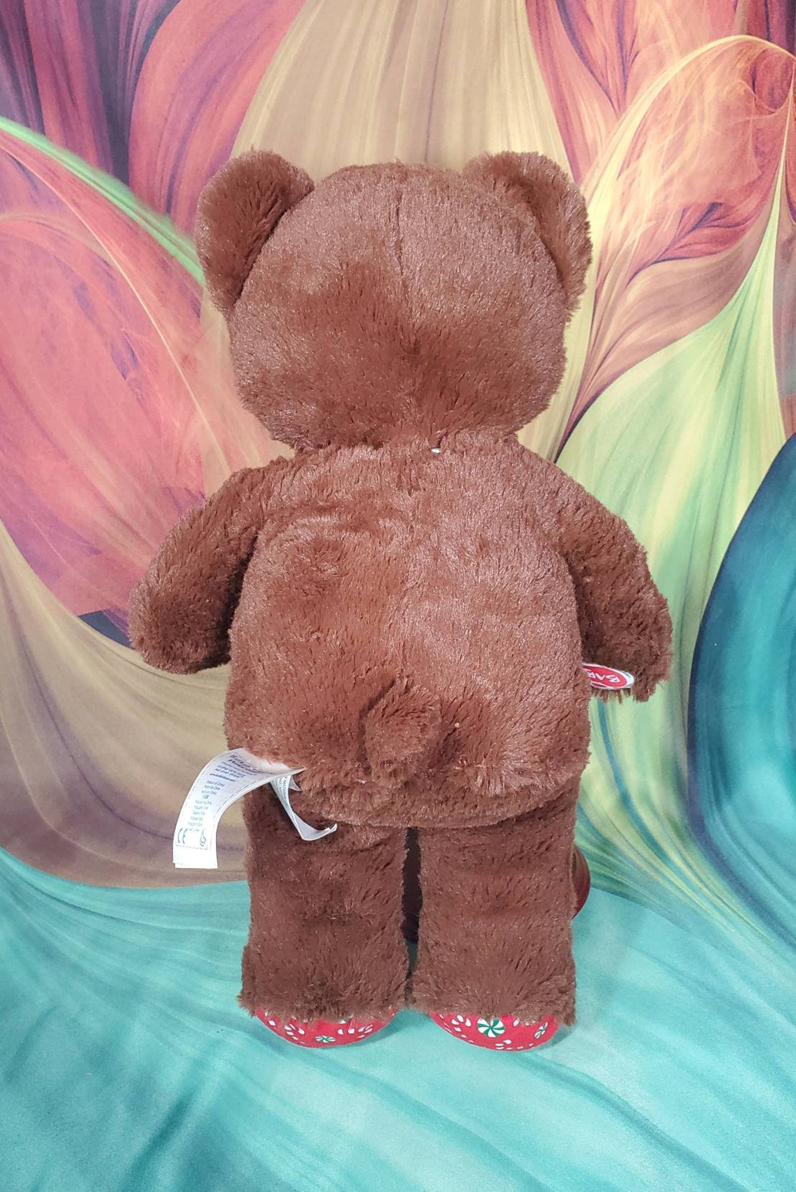 Build A Bear Peppermint Kisses Candy Cane Christmas Brown 16” Plush BAB ...