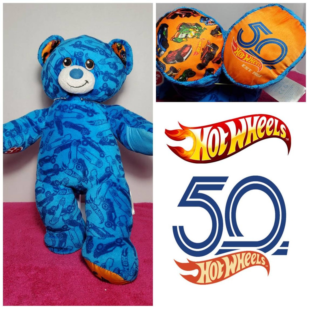 17 Build a Bear Hot Wheels Teddy Plush Blue 50 Year - Etsy
