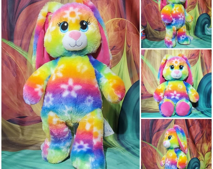 16 Build a Bear Rainbow Bunny Rabbit Flower Power Hippie - Etsy