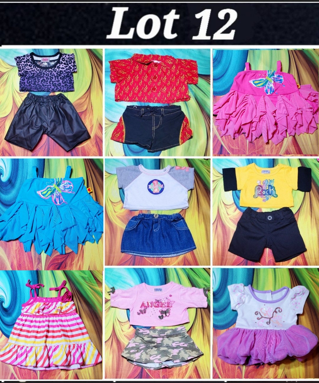 Build A Bear Boy Girl Teddy Clothes Shirt Shorts Skirt Pants Outfit Lot ...