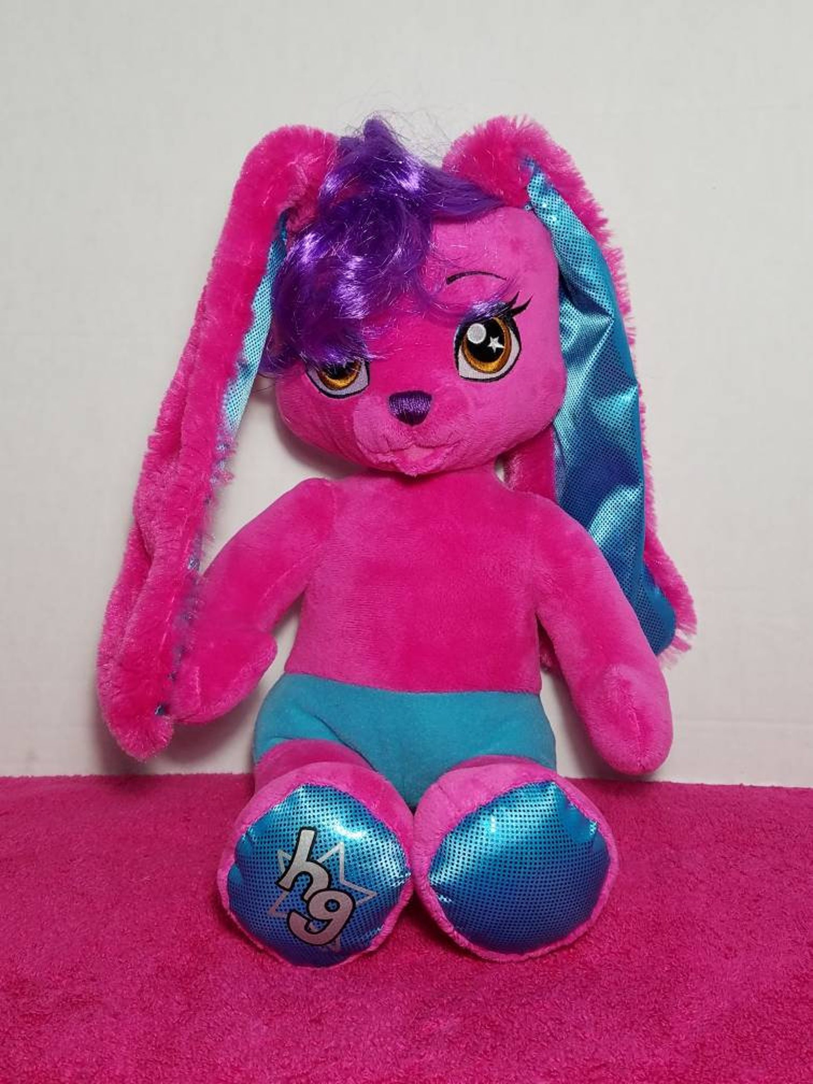 Build A Bear Honey Girls Risa Pink Bunny Rabbit Rock Star 2017 - Etsy