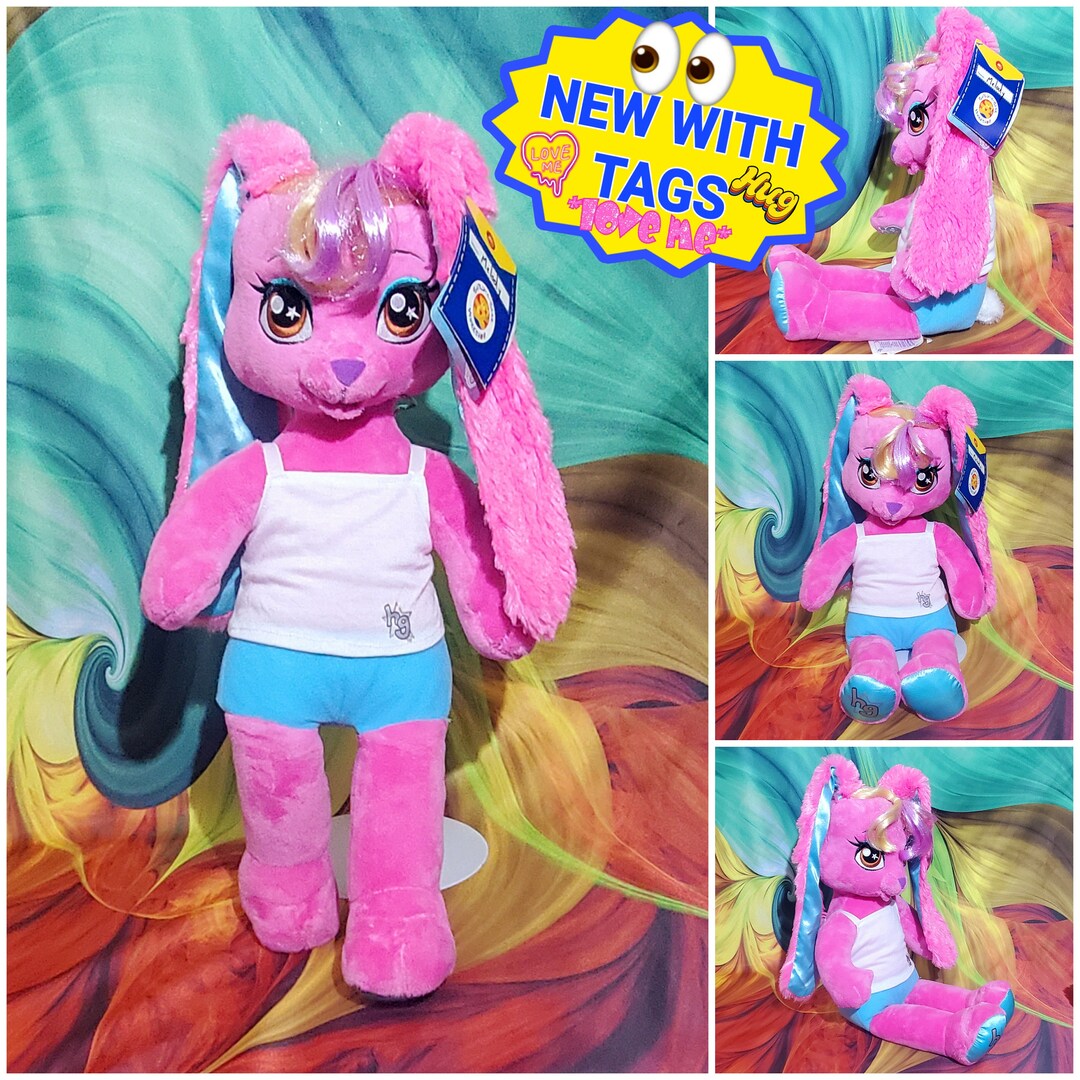 Build A Bear Honey Girls Risa Pink Bunny Rabbit Rock Star 2015 - Etsy