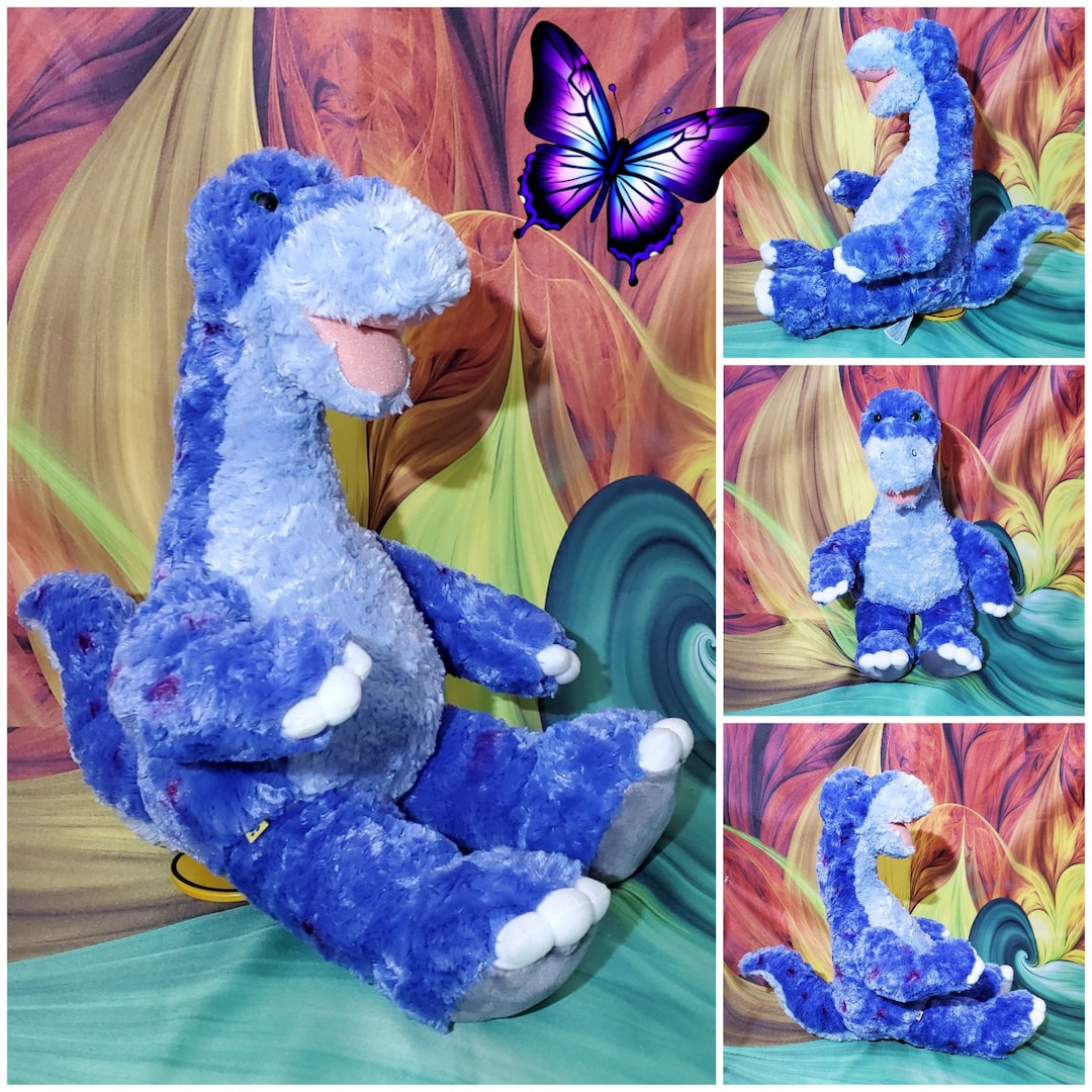 Build a Bear Dinosaur 19" Apatosaurus Purple Blue Stuffed Plush BAB ...