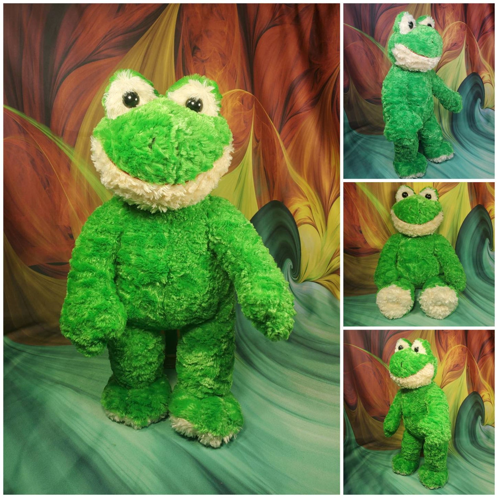 15 Build A Bear Green Smiling Frog Curly Stuffed BABW - Etsy