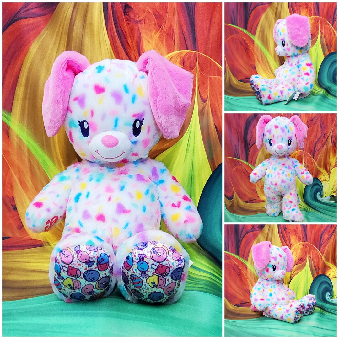 Build a Bear Candy Paws Confetti Hearts Sprinkles Puppy Dog Plush 16 ...