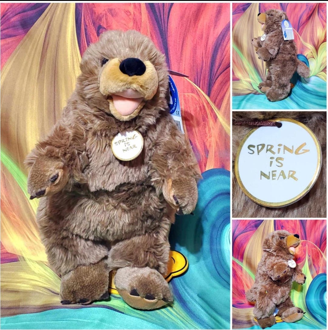 16" Build a Bear Groundhog Gopher Stuffed Plush "spring is Near" "6 ...
