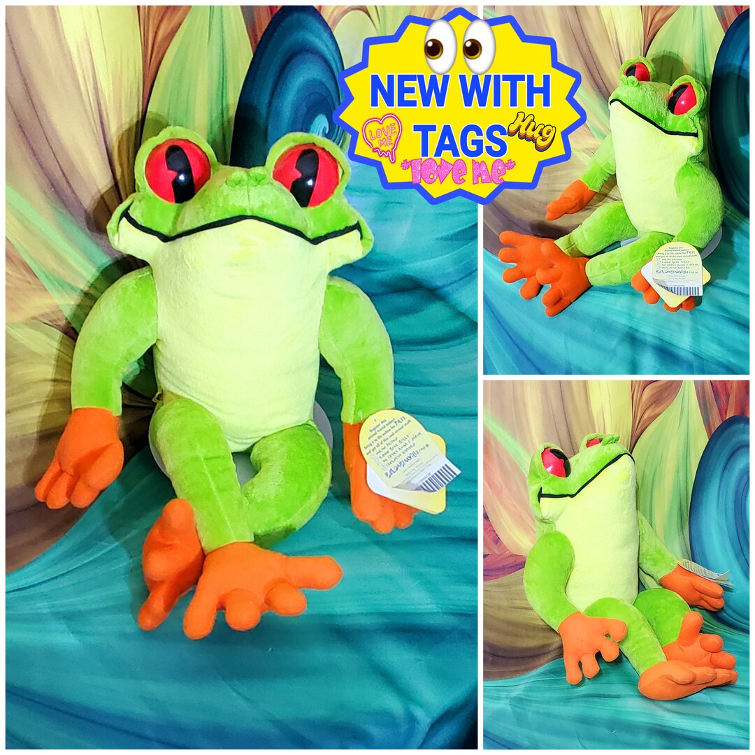 RARE 19 Build A Bear Rain Forest Cafe Tree Frog Cha Cha Red Eyed ...