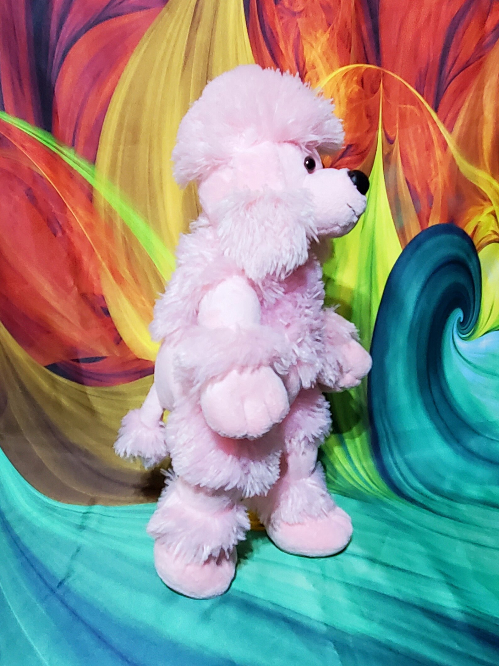 18" Build A Bear Pink Poodle Puppy Dog Plush Toy BABW Stuffed Animal ...