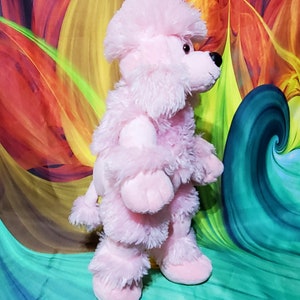 18" Build A Bear Pink Poodle Puppy Dog Plush Toy BABW Stuffed Animal ...