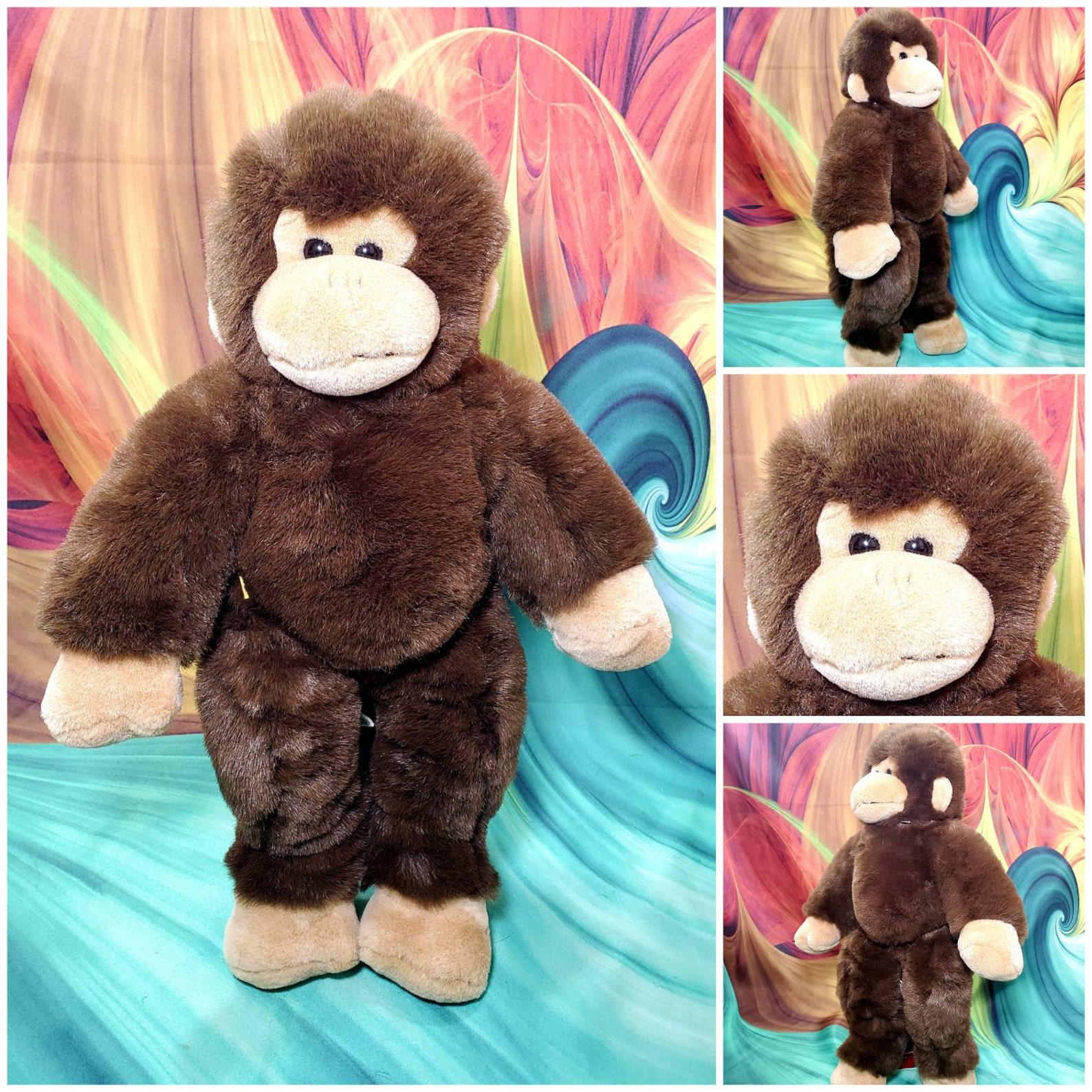 VINTAGE ORIGINAL 1997 Build a Bear Monkey Chimp Ape Stuffed BABW Plush ...