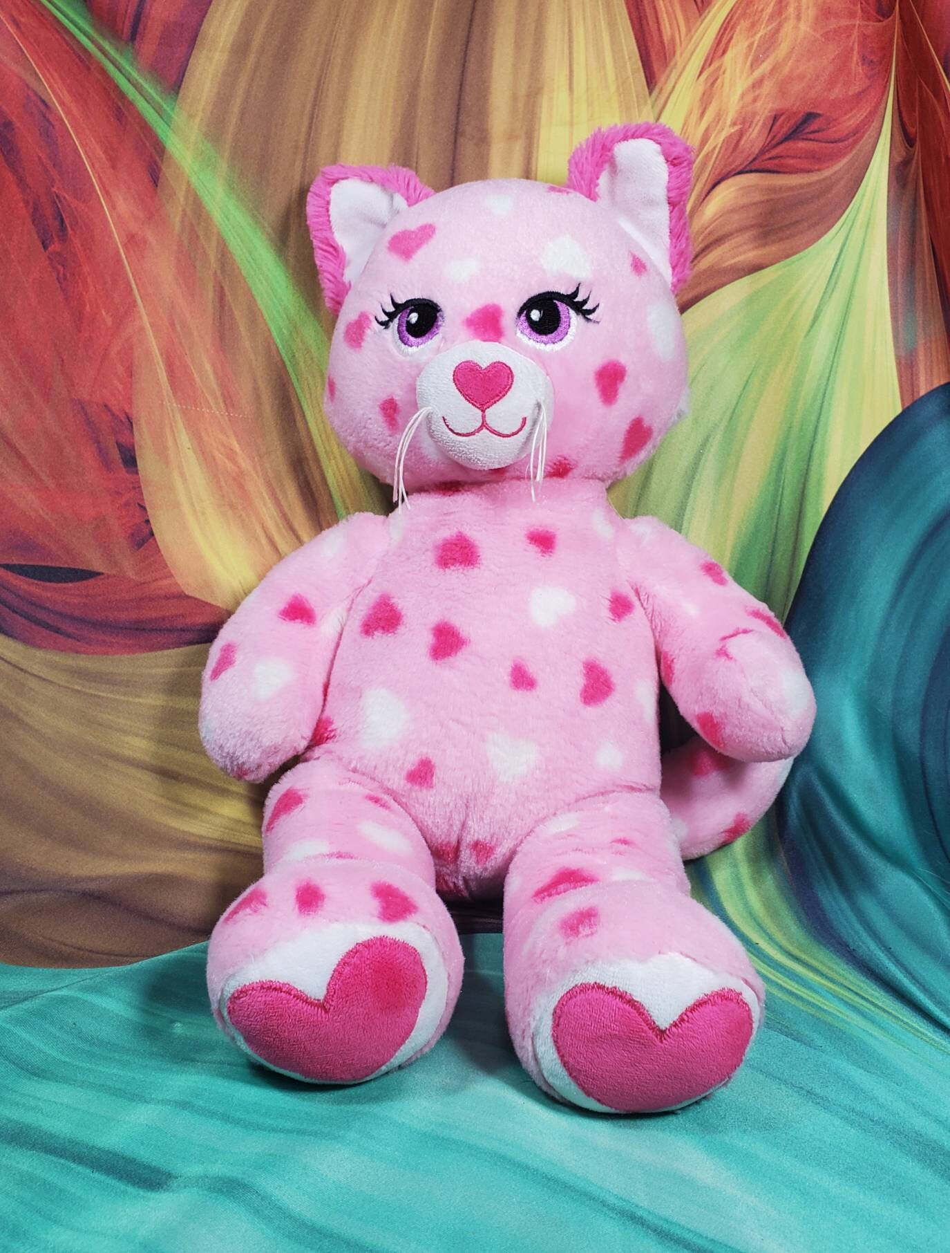 17 Build A Bear Huggable Hearts Pink Kitty Cat Plush BABW | Etsy