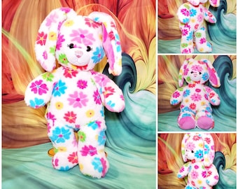 16 Build a Bear Rainbow Bunny Rabbit Flower Power Hippie | Etsy