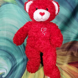 16" Red Build A Bear Valentine's Day Hugs Kisses Hearts BABW Stuffed ...