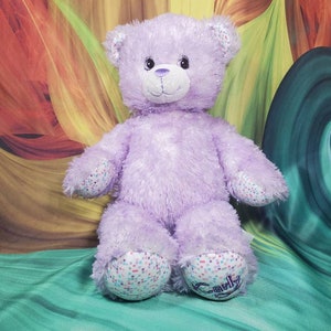 16" Build a Bear Icarly Sparkly Purple Plush BABW Stuffed Disney Teddy ...