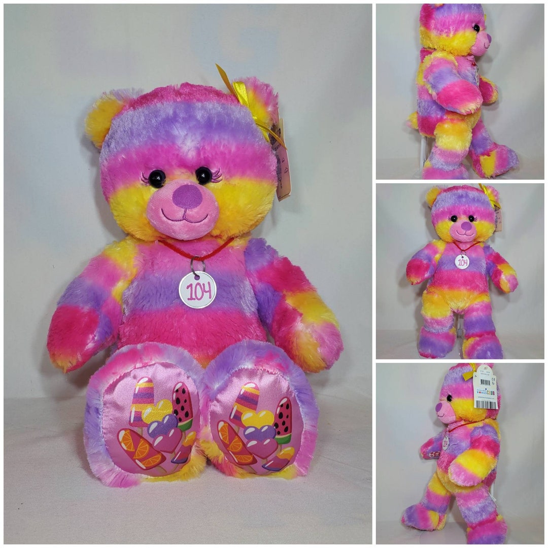 Build A Bear Tropical Popsicle Teddy Tie Dye Rainbow Stuffed - Etsy