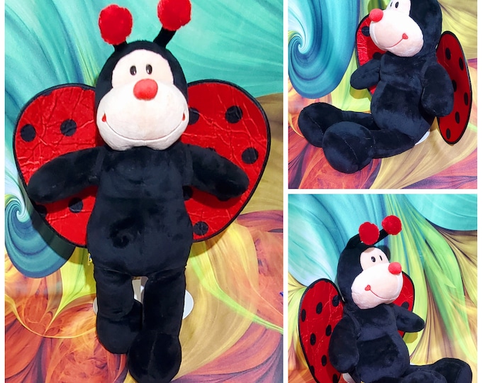 Build A Bear Love Bug Lady Bug 18" Plush Toy Red Black Stuffed BAB - Etsy