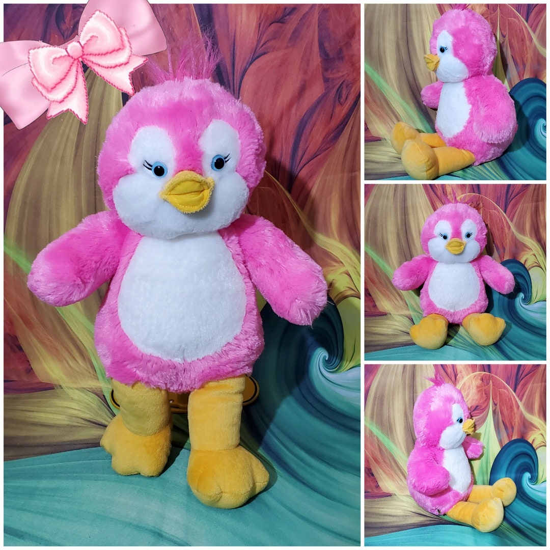 16" Build A Bear Pink Baby Duck Bird Penguin Chick Stuffed Plush Toy ...