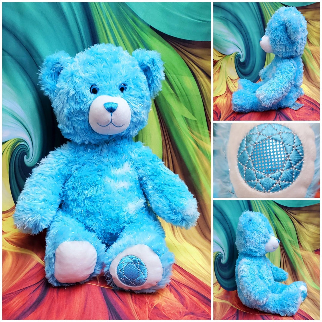 Build a Bear 15" Blue Sapphire Sparkle Gem of a Friend Plush Blue Teddy ...