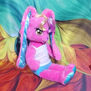Build A Bear Honey Girls Risa Pink Bunny Rabbit Rock Star 2015 - Etsy