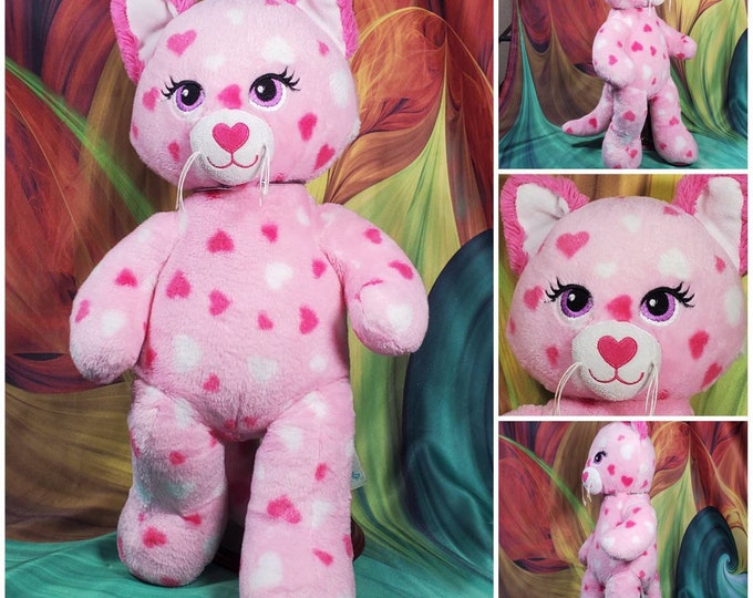 17 Build A Bear Huggable Hearts Pink Kitty Cat Plush BABW | Etsy