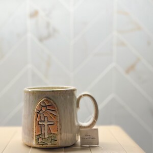 Handmade Faith Ceramic Mug, “blessed”, MADE-TO-ORDER, Christian Ceramic ...